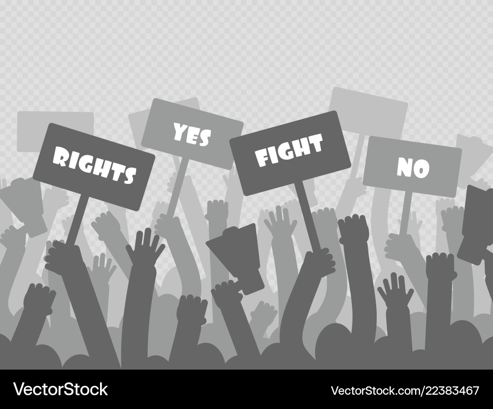 Political Protest Demonstration Royalty Free Vector Image