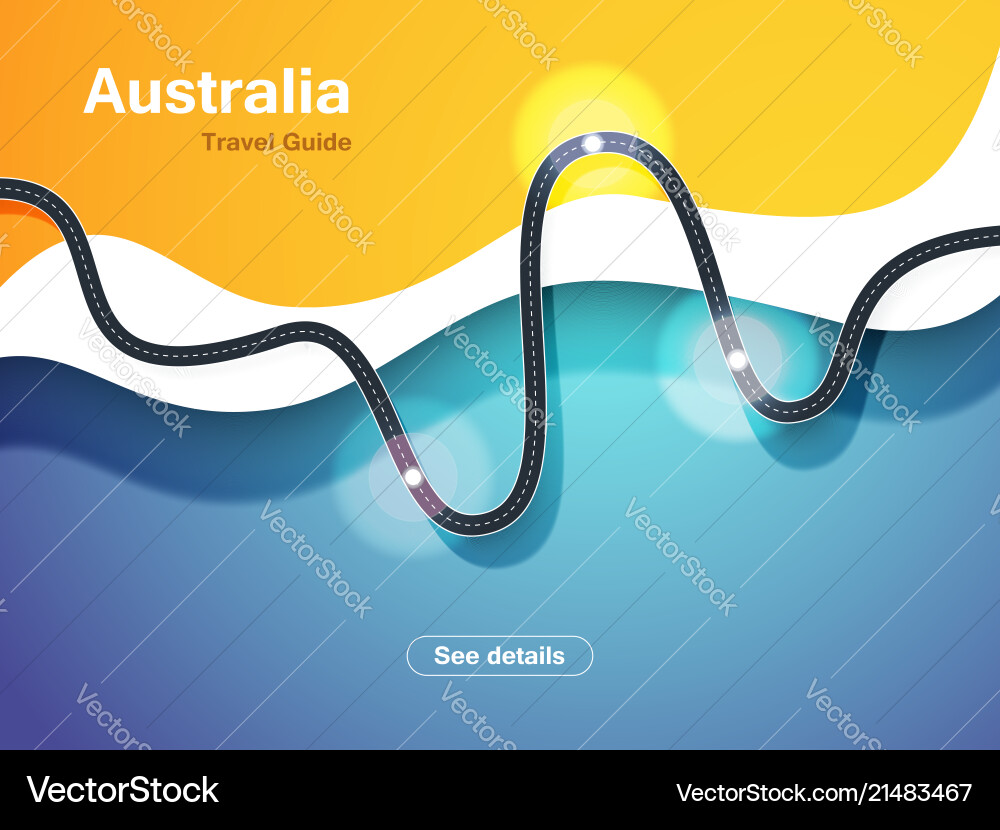 Road trip and journey route background modern Vector Image