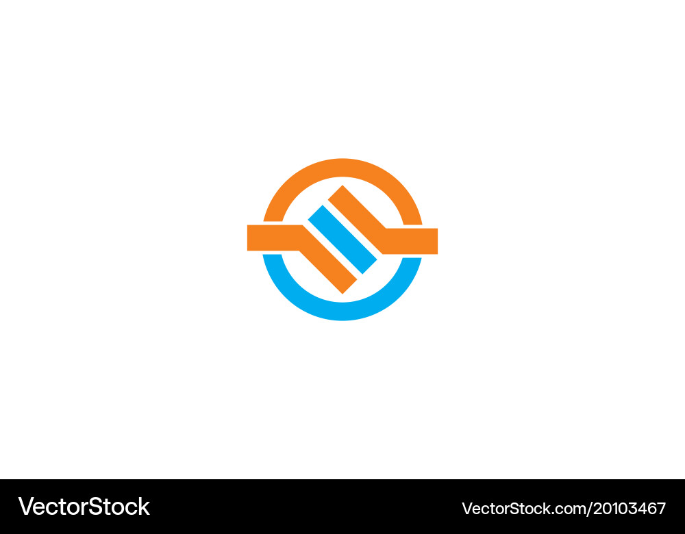 Round shape business company logo Royalty Free Vector Image