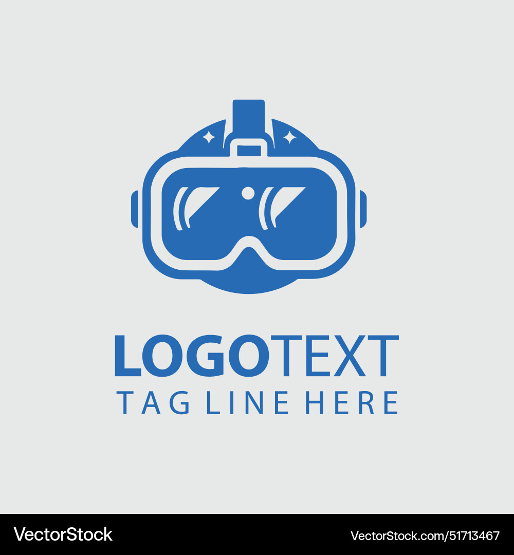 Virtual reality logo Royalty Free Vector Image