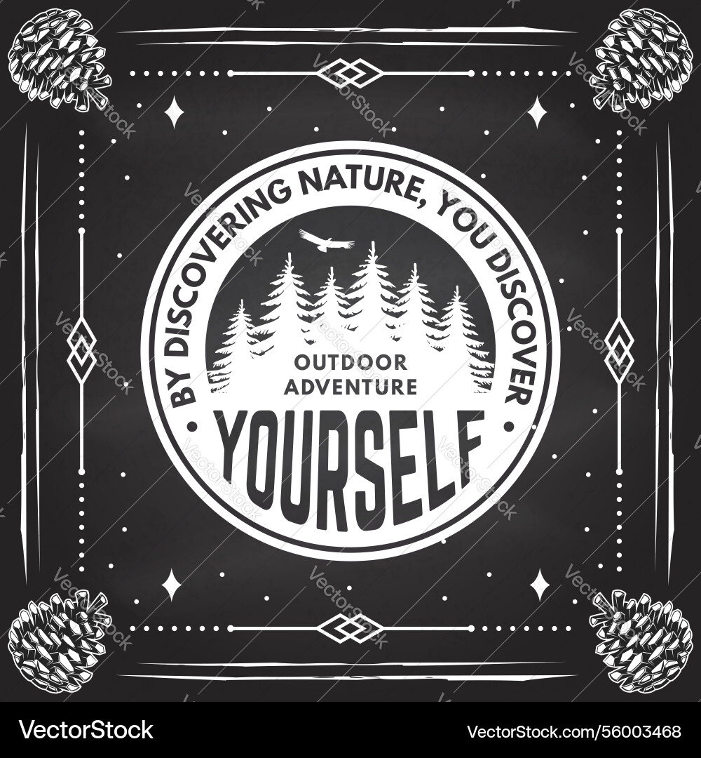 Discovering nature you discover yourself logo Vector Image