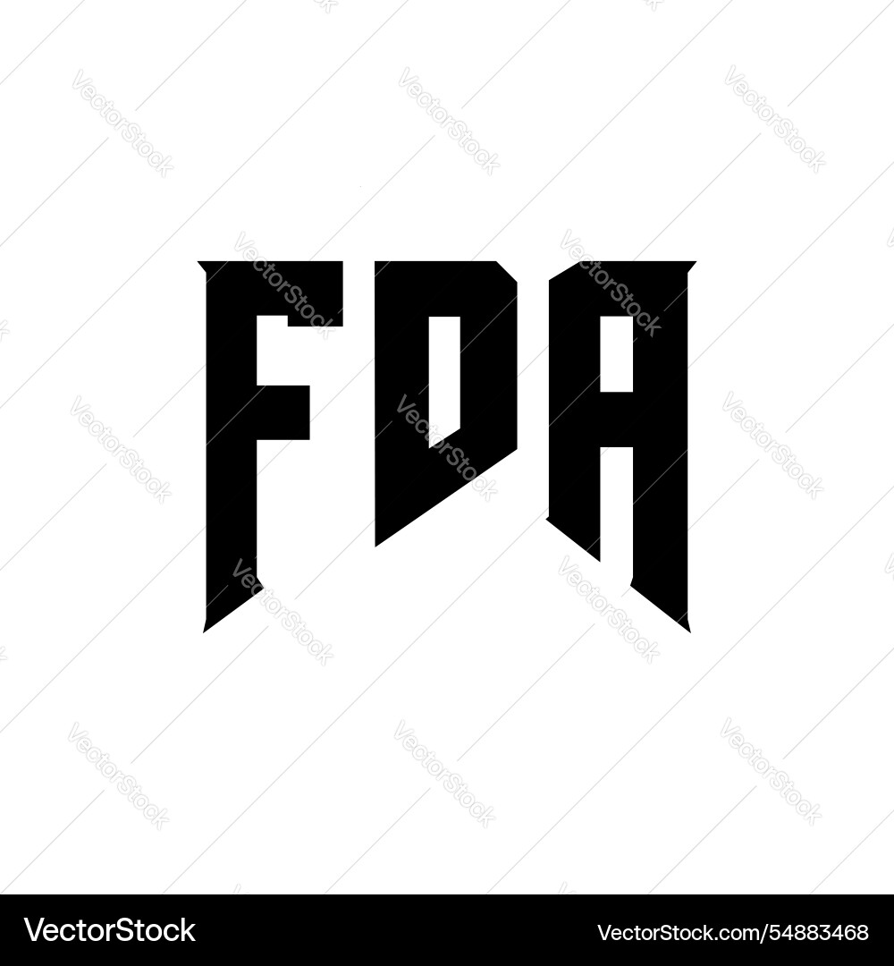Fda letter logo design for technology company Vector Image