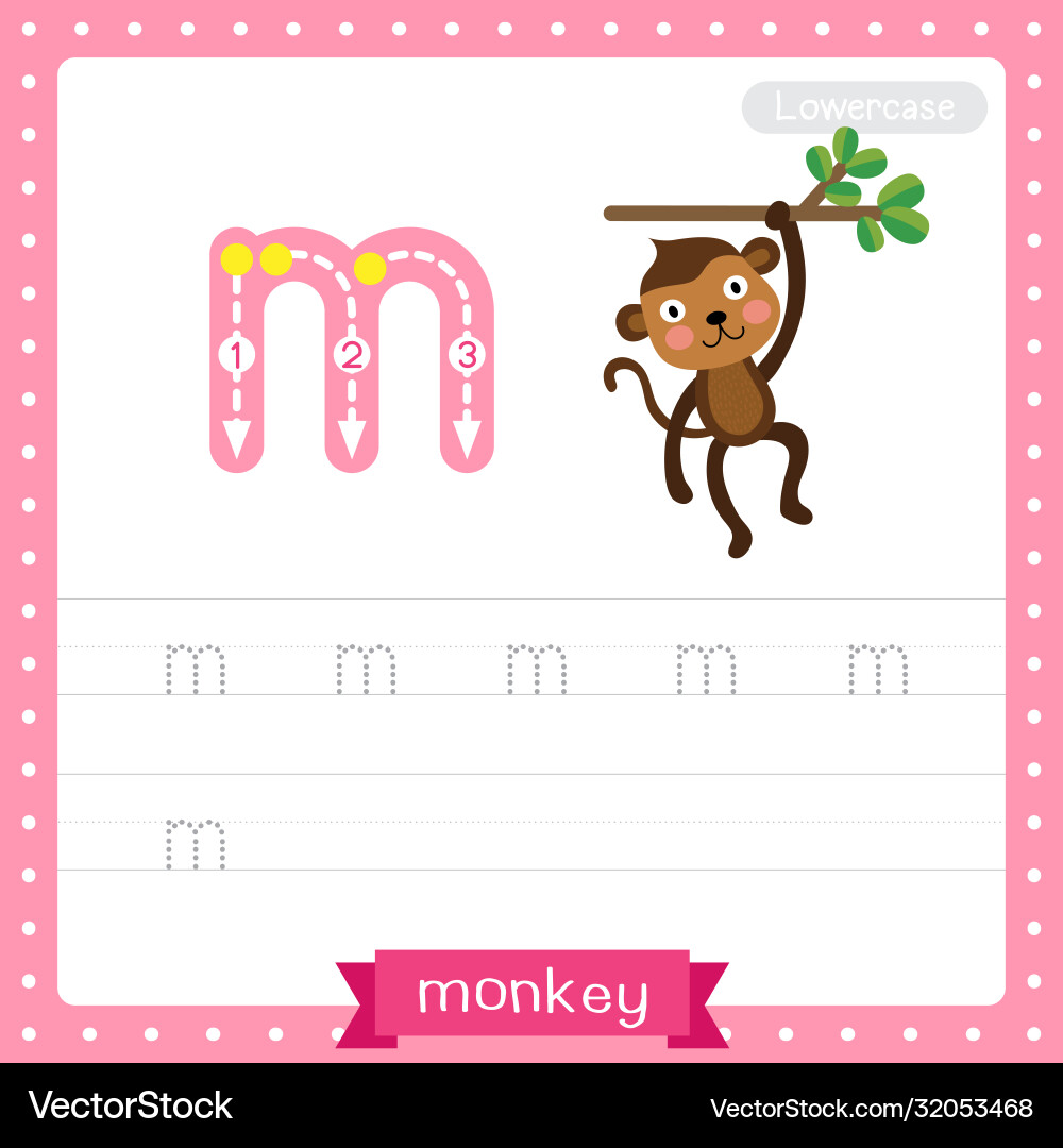 Letter M Lowercase Tracing Vector Images (55)