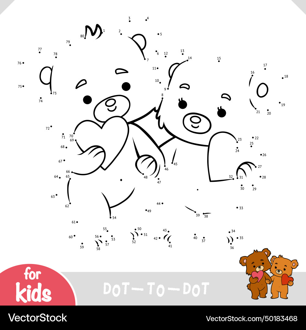 Numbers game education dot Royalty Free Vector Image