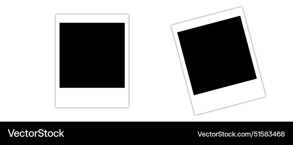 Polaroid photo on a white background Royalty Free Vector