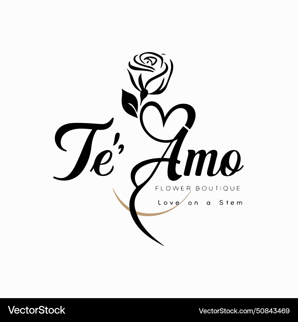 A red background with rose te amo Royalty Free Vector Image