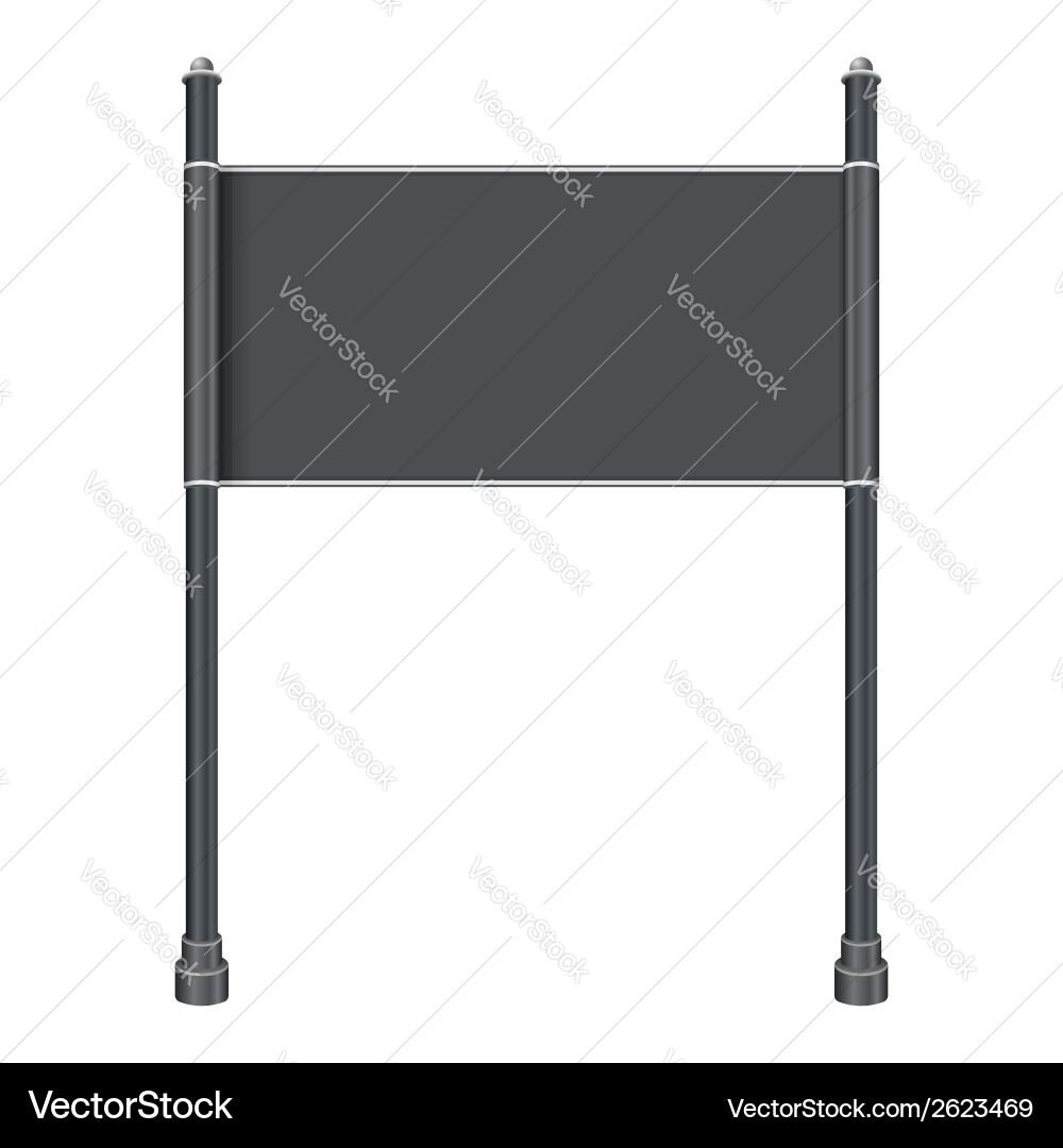 Blank traffic gray sign isolated on white Vector Image