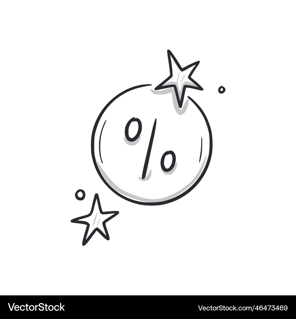 Bonus point earn doodle icon reward Royalty Free Vector