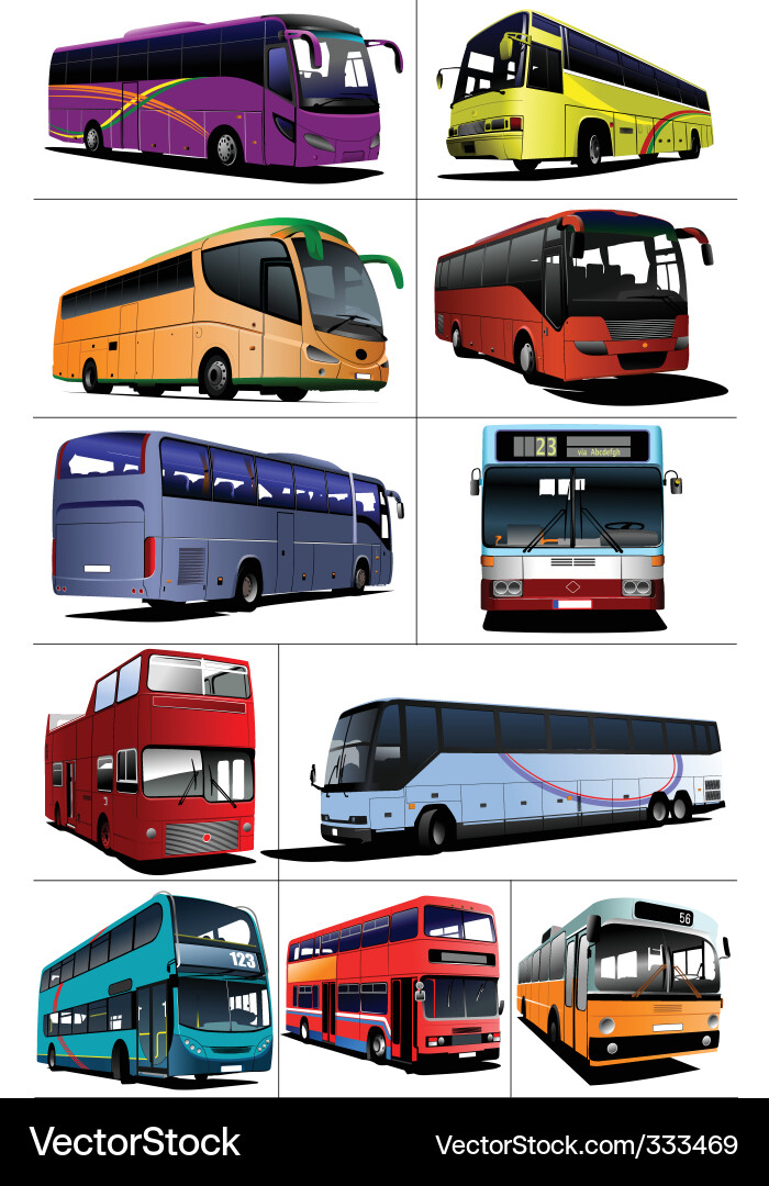 Buses Royalty Free Vector Image - VectorStock
