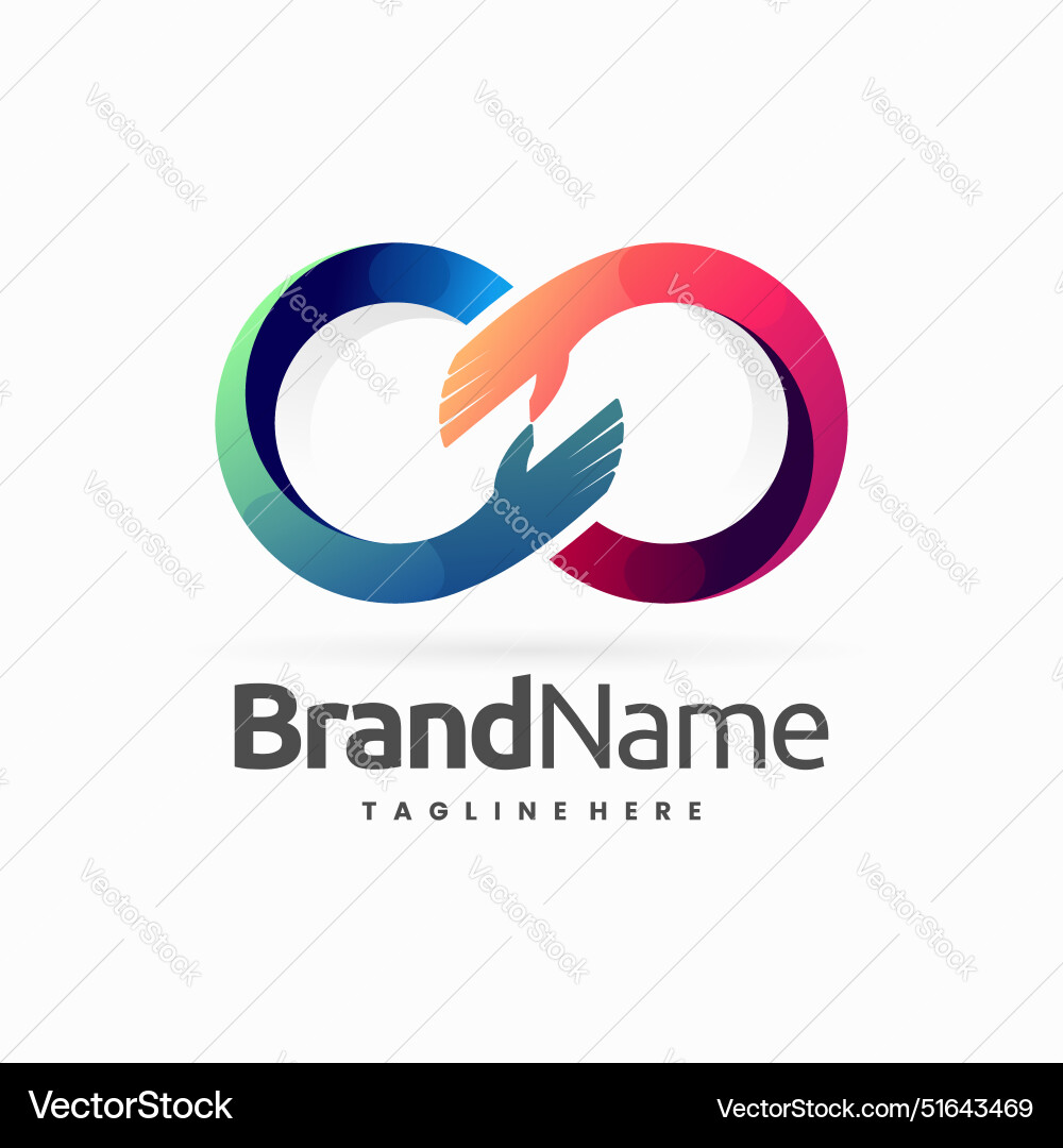 Infinito Vectorizado Logo Infinity Symbool. Kleur 3d Infinity