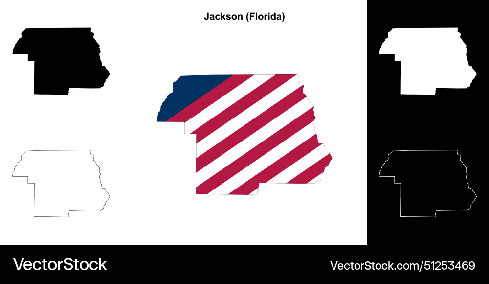 Jackson outline map Royalty Free Vector Image - VectorStock