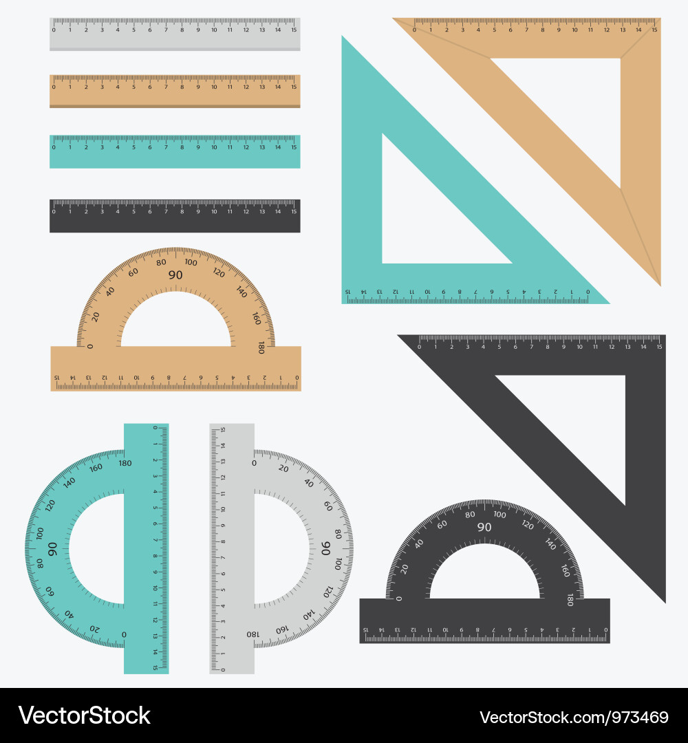 Rulers and Measurement Tools Royalty Free Vector Image