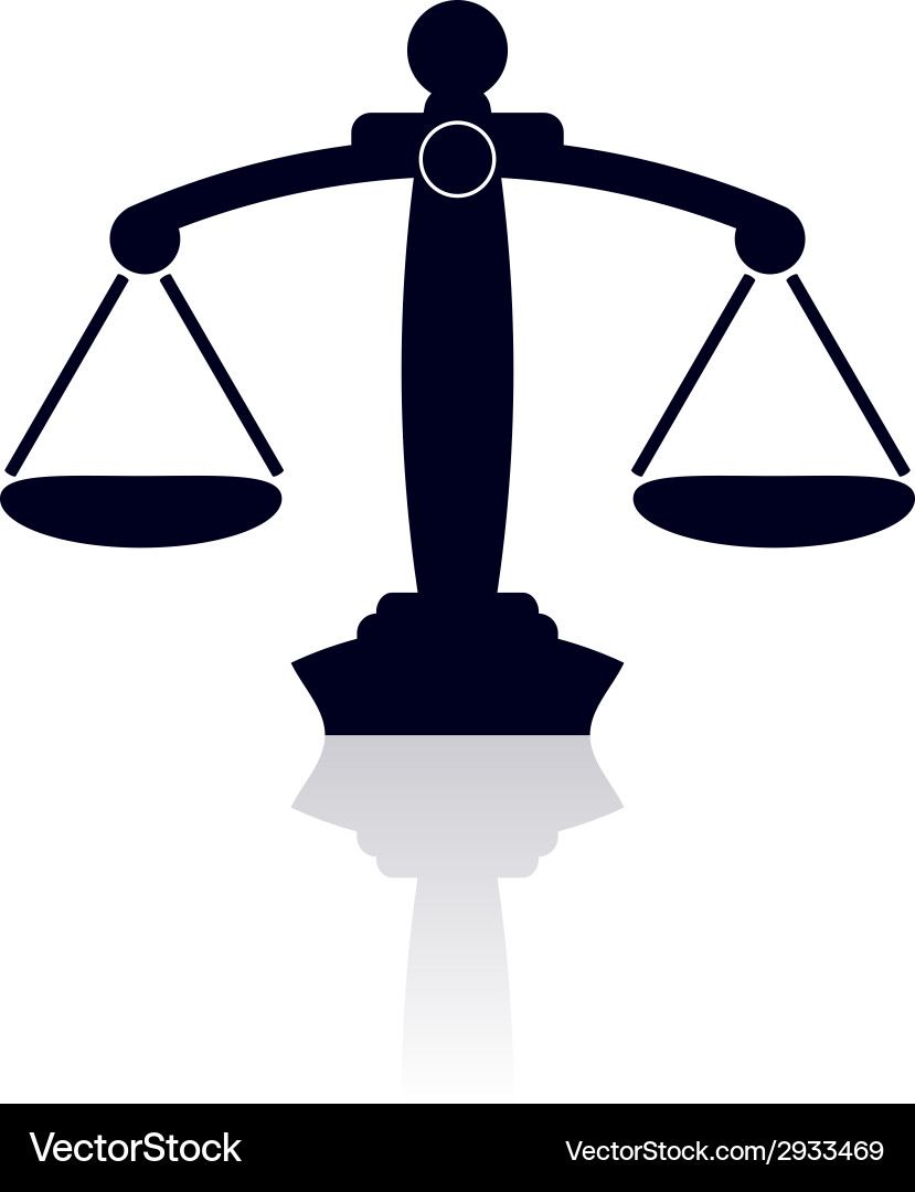 Scales of justice Royalty Free Vector Image - VectorStock