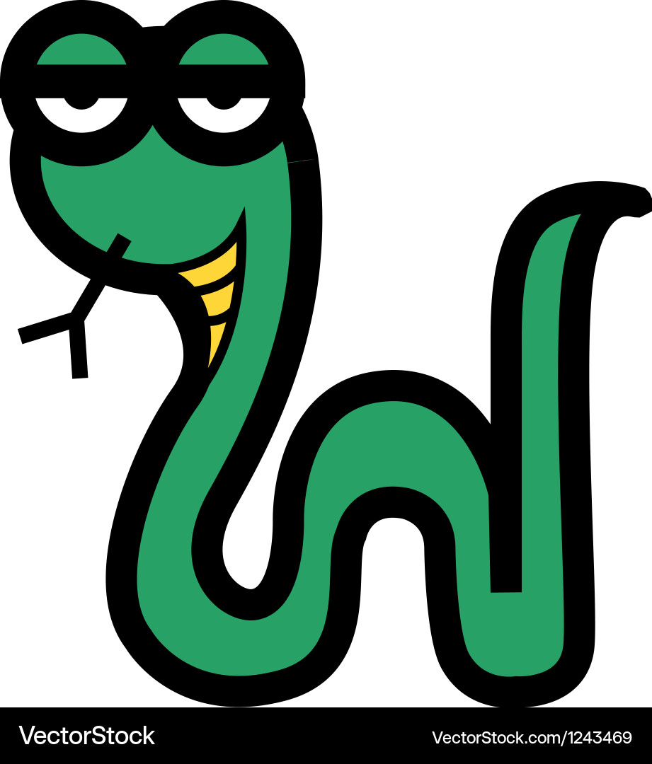 Snake cartoon Royalty Free Vector Image - VectorStock