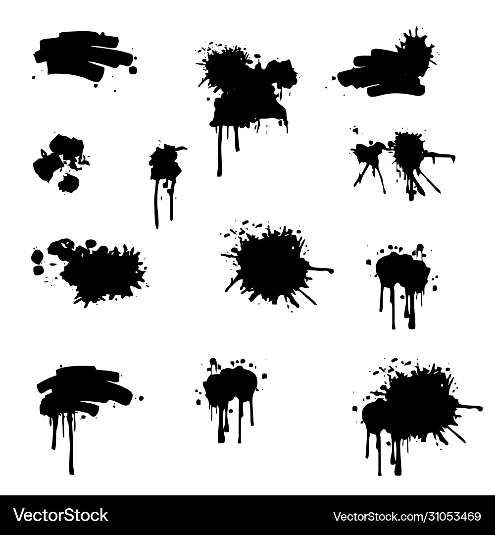 Splatter set image Royalty Free Vector Image - VectorStock