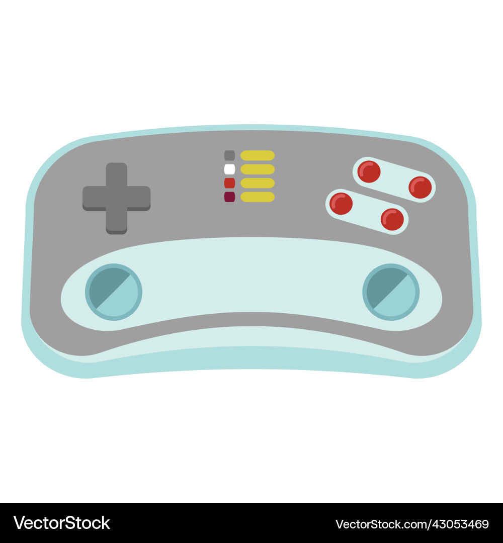 Square simple joystick semi flat Royalty Free Vector Image
