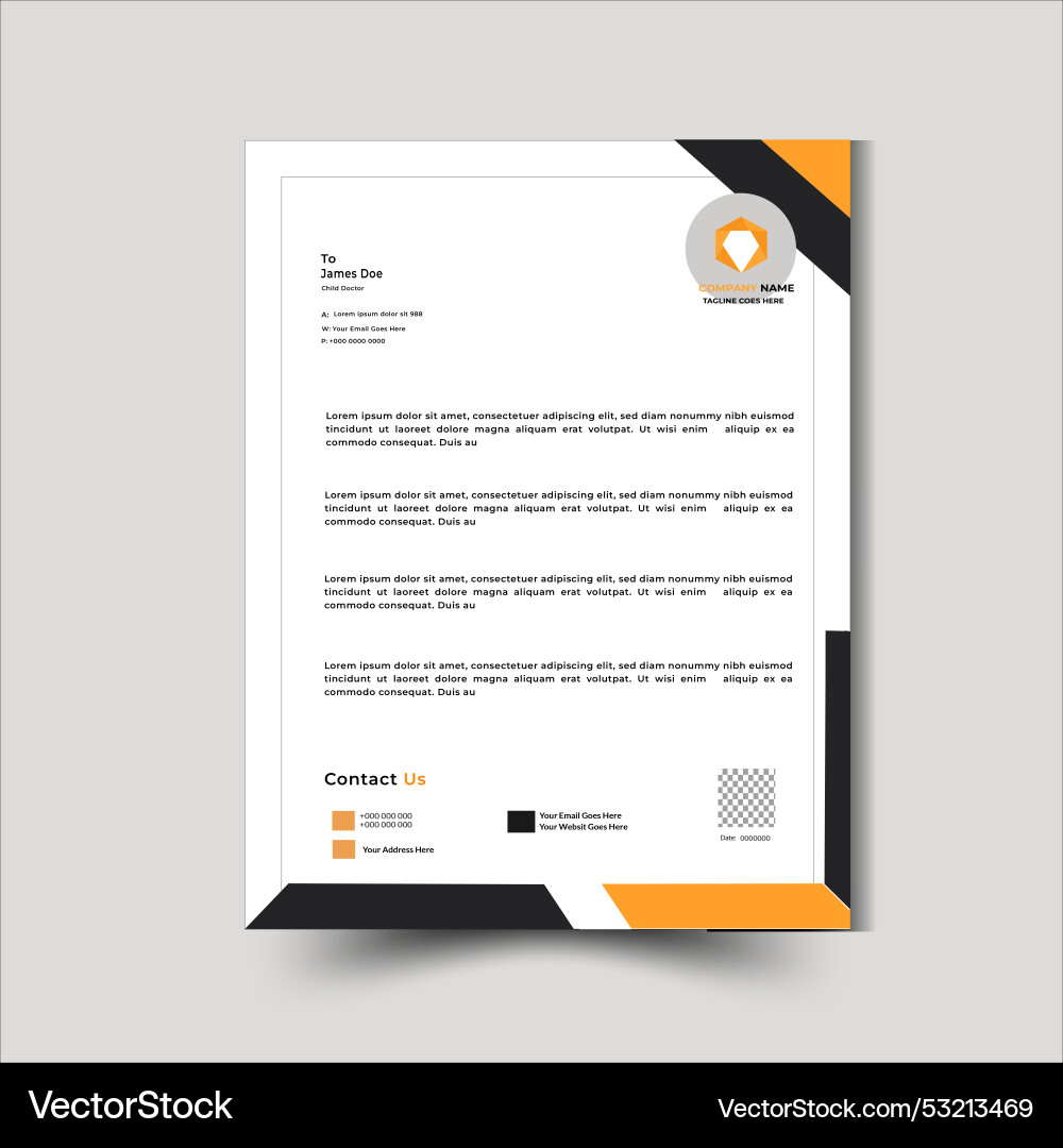 Web free wavy letterhead template psd Royalty Free Vector