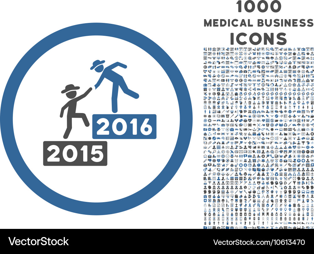 2016 business training rounded icon with 1000 Vector Image