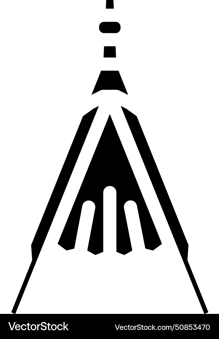 Bellows blacksmith metal glyph icon Royalty Free Vector