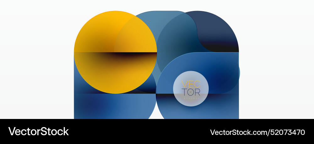 Circles and round shapes geometric minimal Vector Image