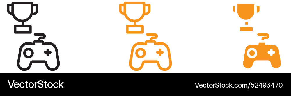 Competitive video game contest icon for gaming Vector Image
