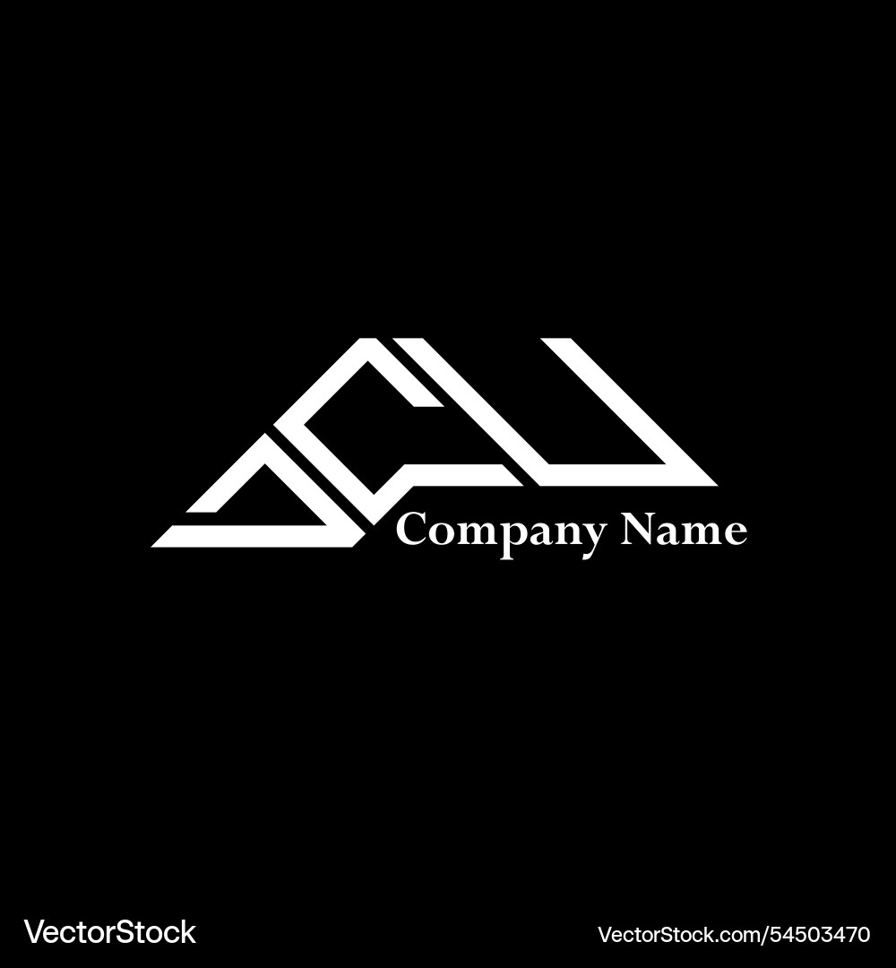 Dcu logo design simple and modern Royalty Free Vector Image