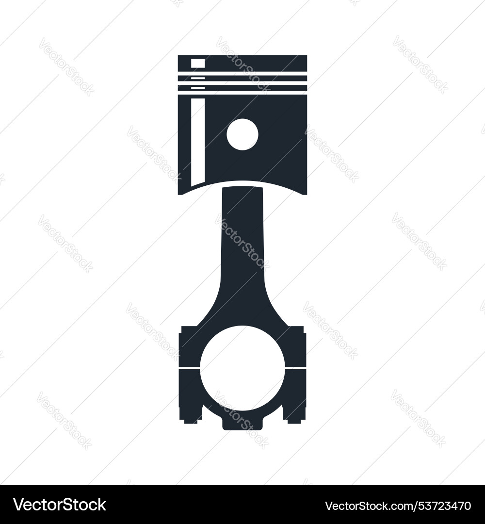 Engine piston and connecting rod icon Royalty Free Vector