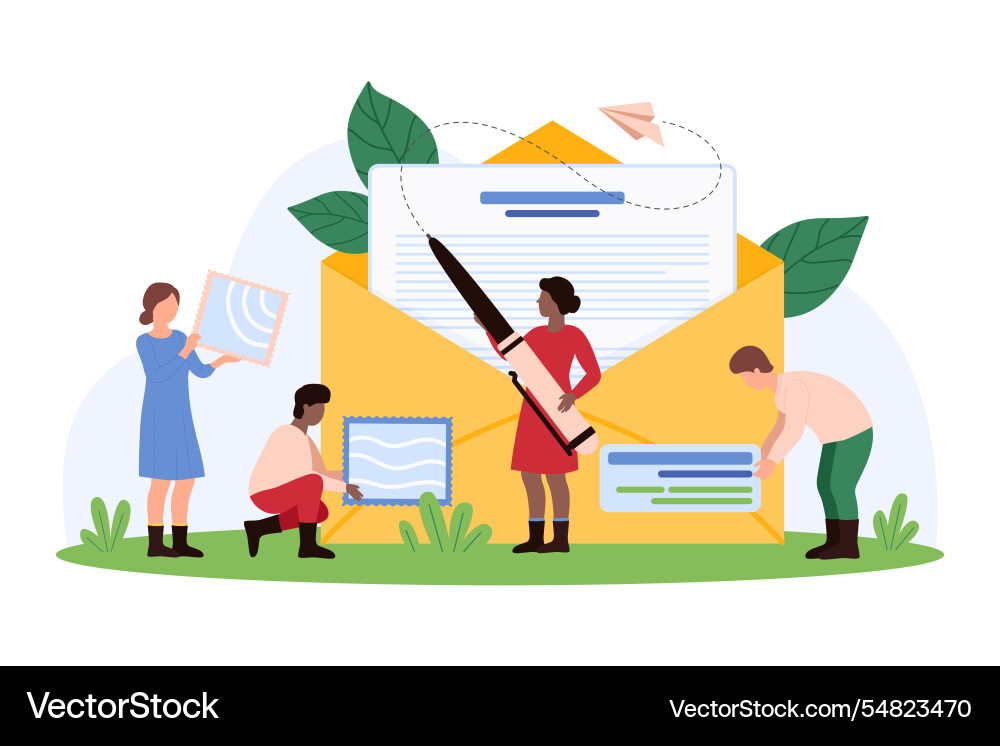 Letter and digital message sms email writing Vector Image