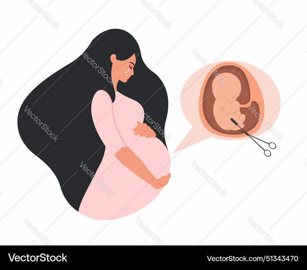 Miscarriage abortion loss pregnancy infertility Vector Image