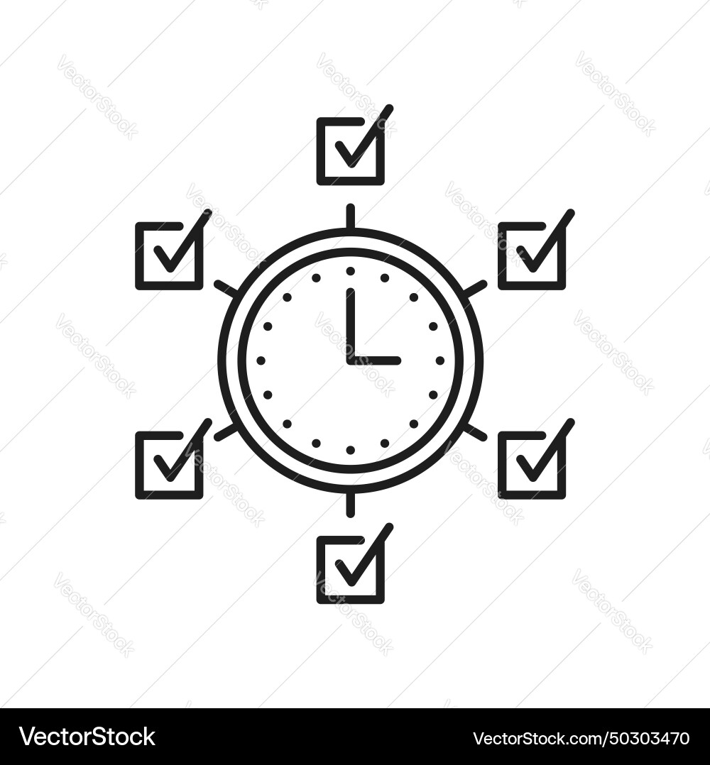 Planning icon project goal management schedule Vector Image
