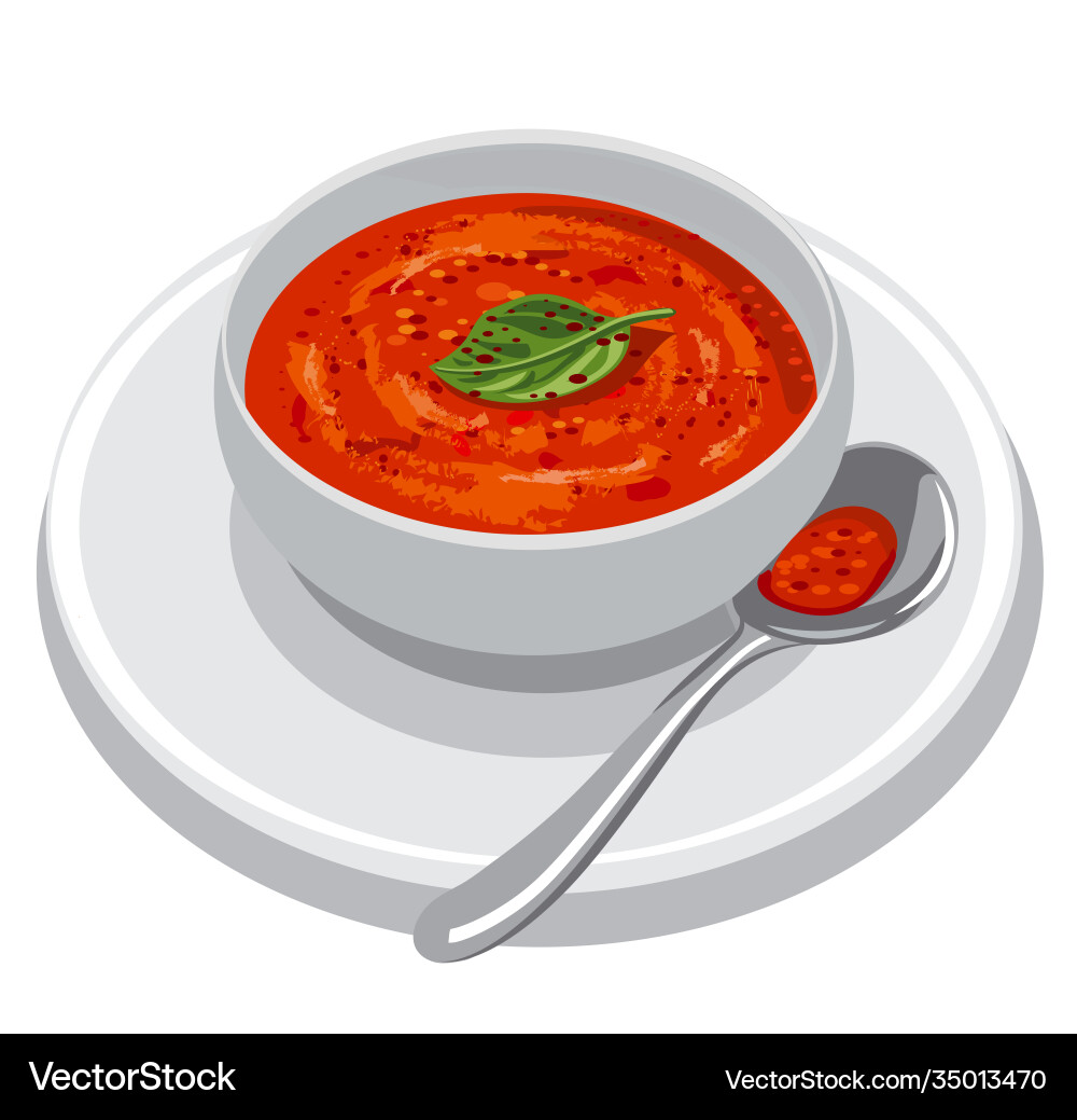 Tomato soup Royalty Free Vector Image - VectorStock