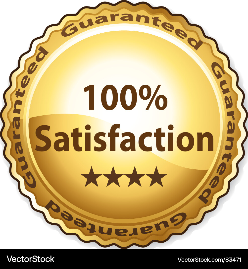 100 satisfaction Royalty Free Vector Image - VectorStock