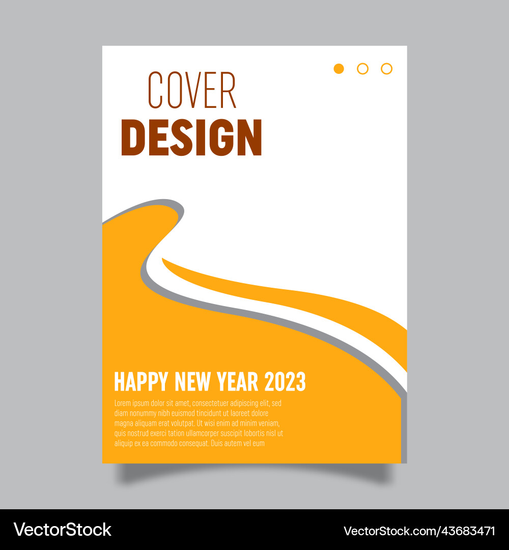 Book cover design template for new year Royalty Free Vector
