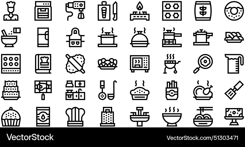 Cooking icons collection Royalty Free Vector Image
