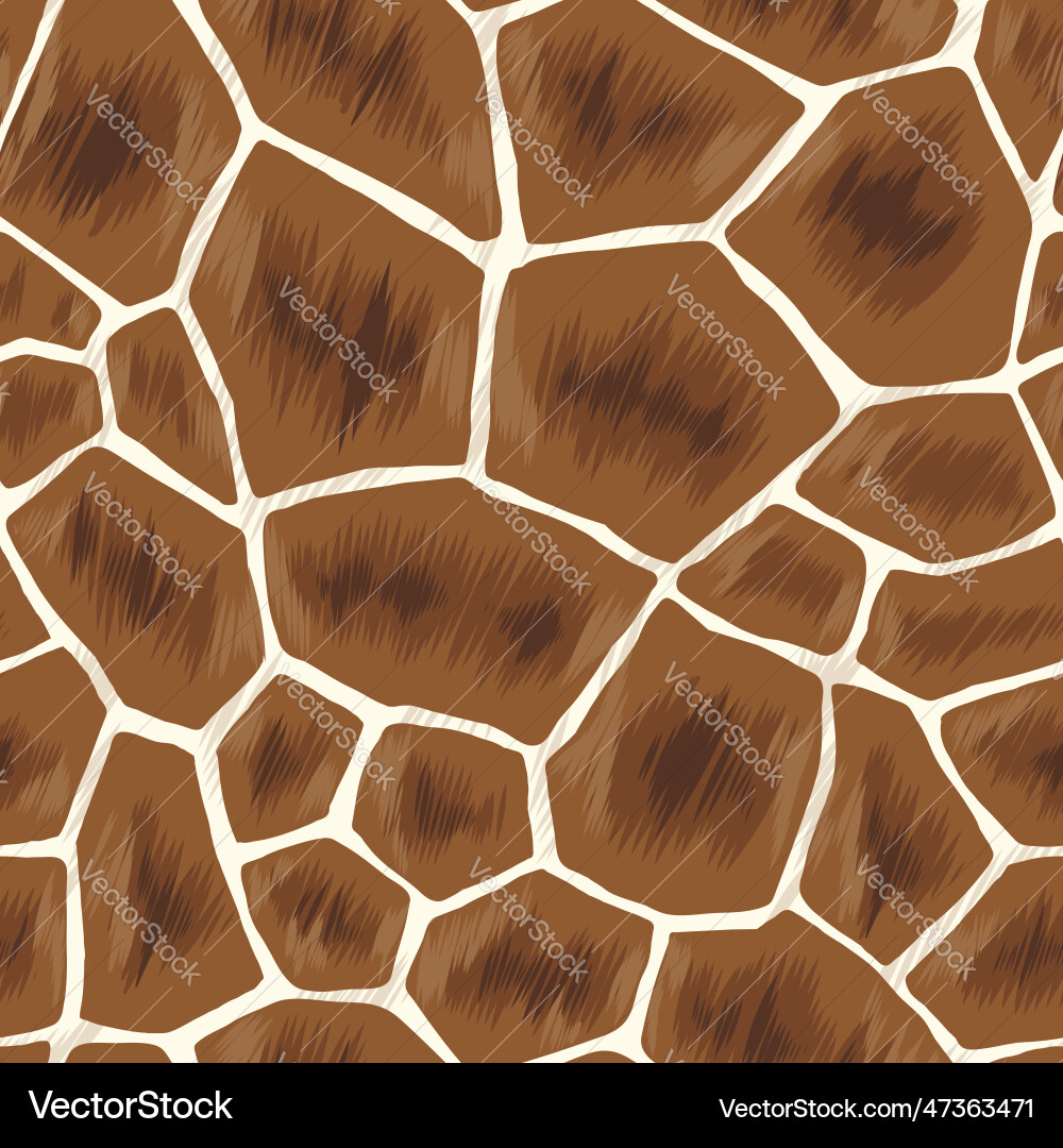 Giraffe Skin Pattern - Exotic Texture Royalty Free Vector