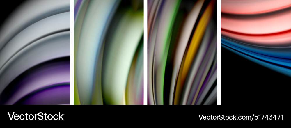 Rainbow style fluid color wave line background Vector Image