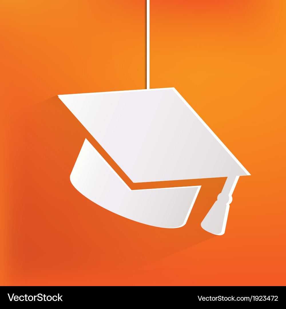 Academic cap icon study hat symbol Royalty Free Vector Image