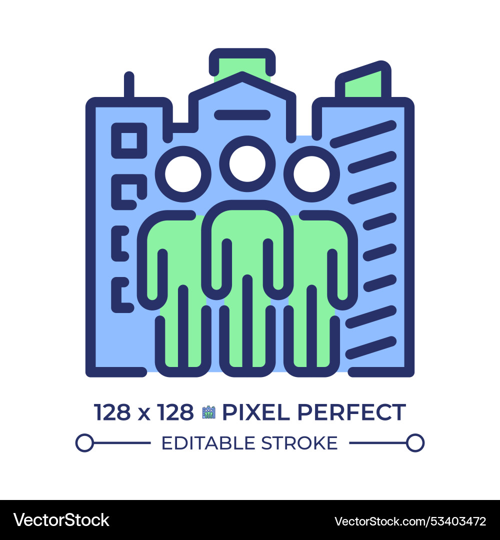 Citizens pixel perfect rgb color icon Royalty Free Vector