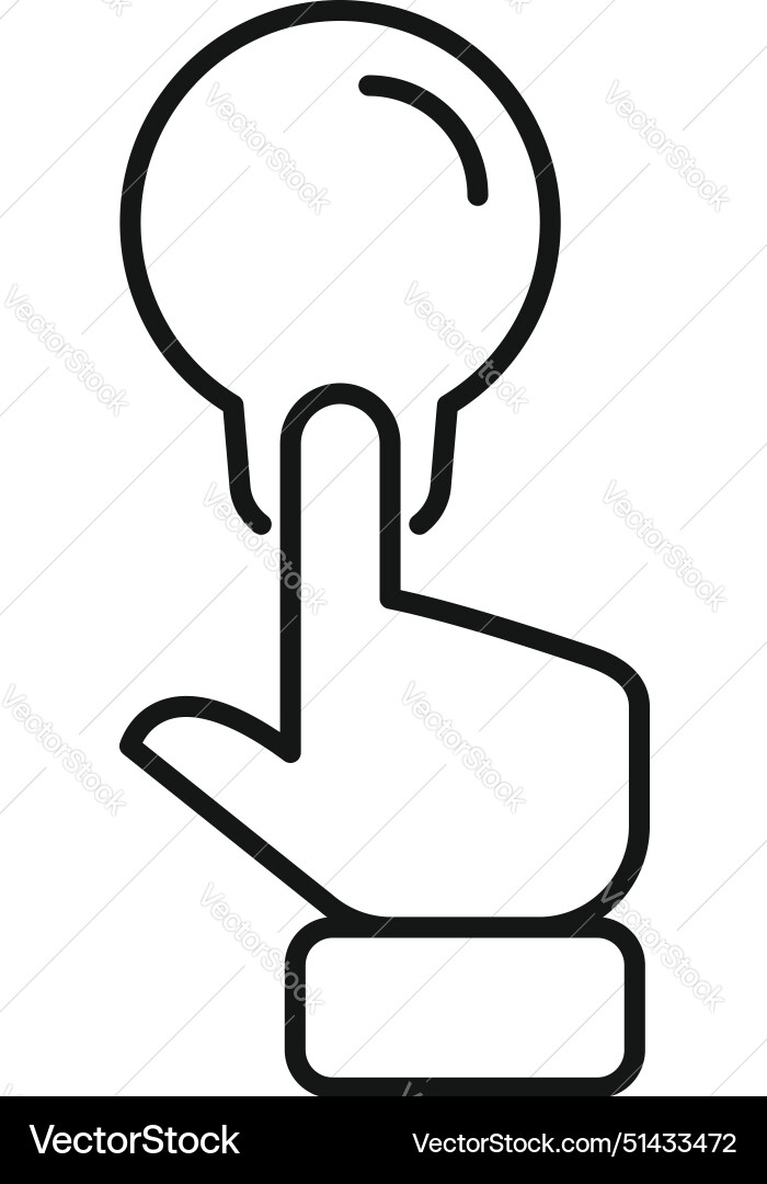 Click hand icon line art Royalty Free Vector Image