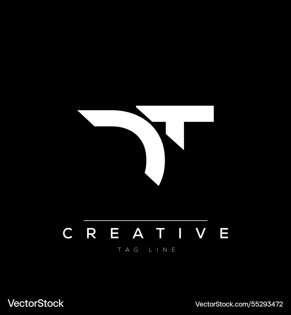 Dt creative monogram logo Royalty Free Vector Image
