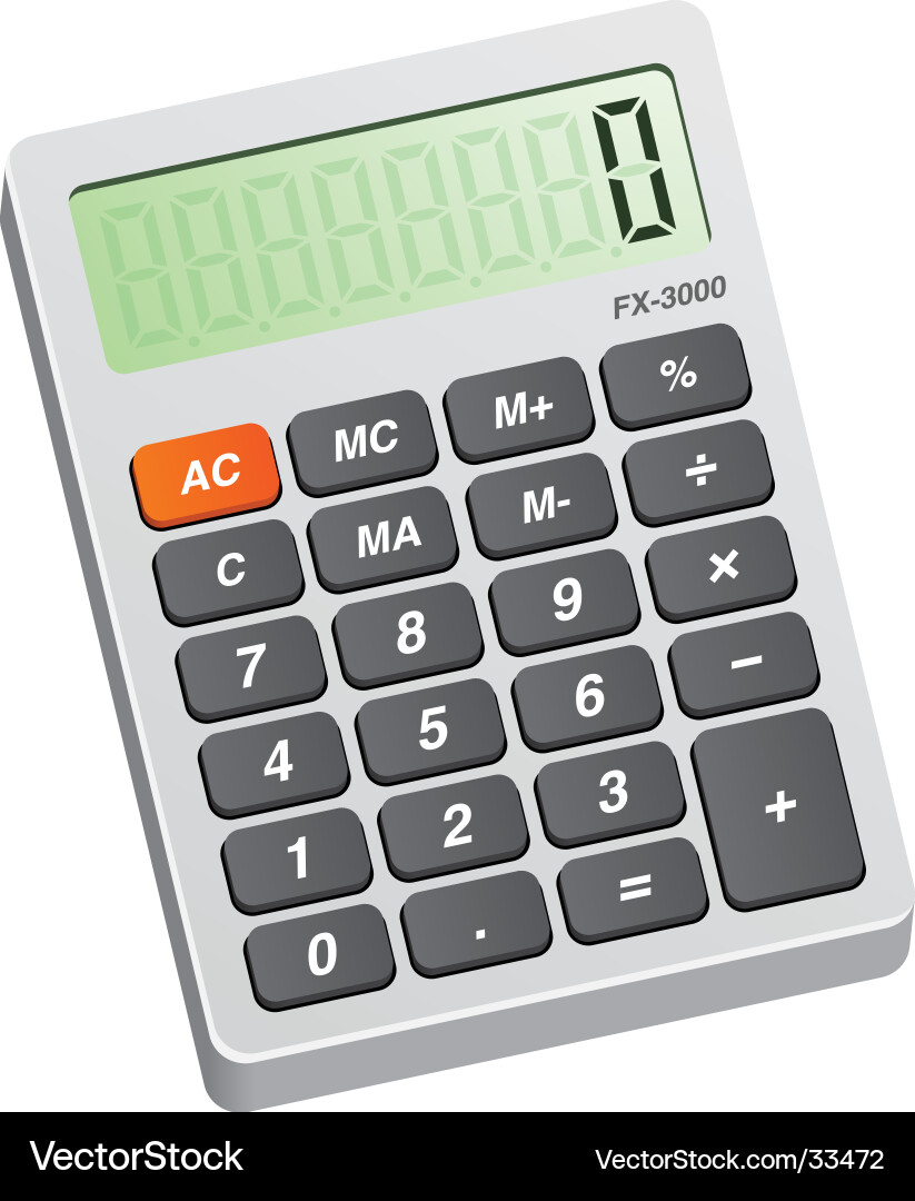 Handheld Calculator Royalty Free Vector Image - VectorStock