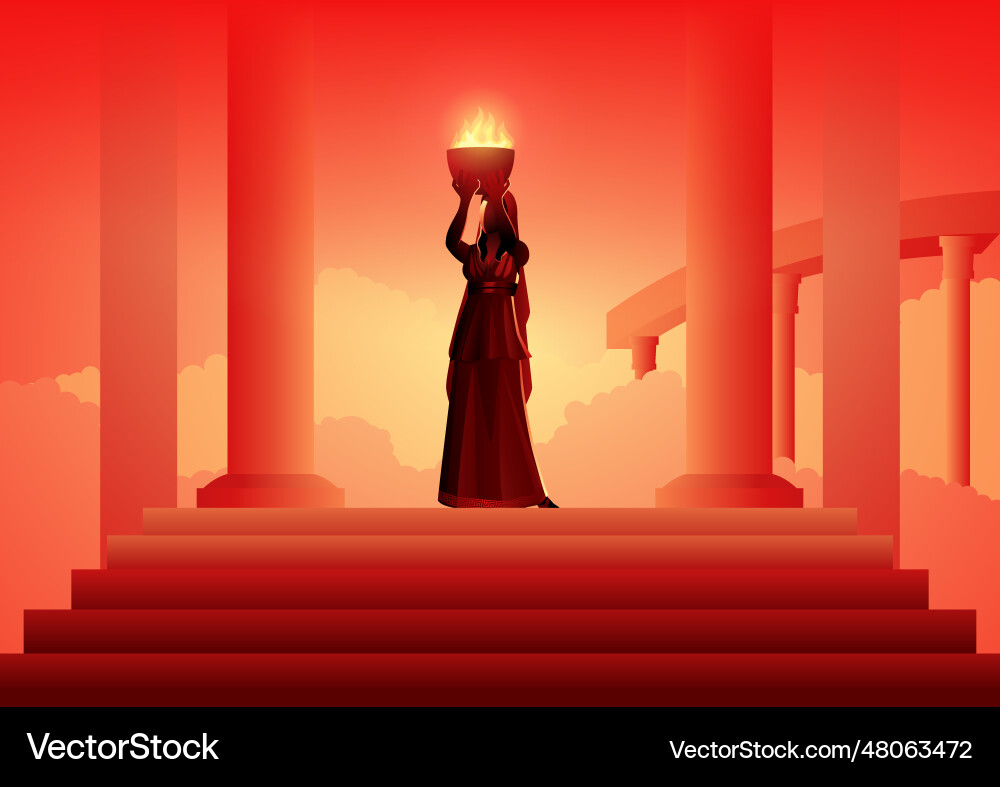 Hestia, Goddess of the Hearth Royalty Free Vector Image