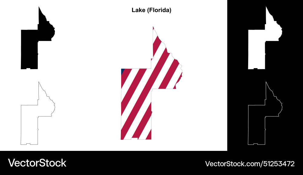 Lake outline map Royalty Free Vector Image - VectorStock