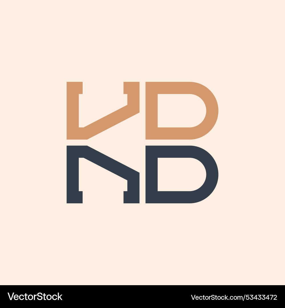 Modern kb letter logo design creative and Vector Image
