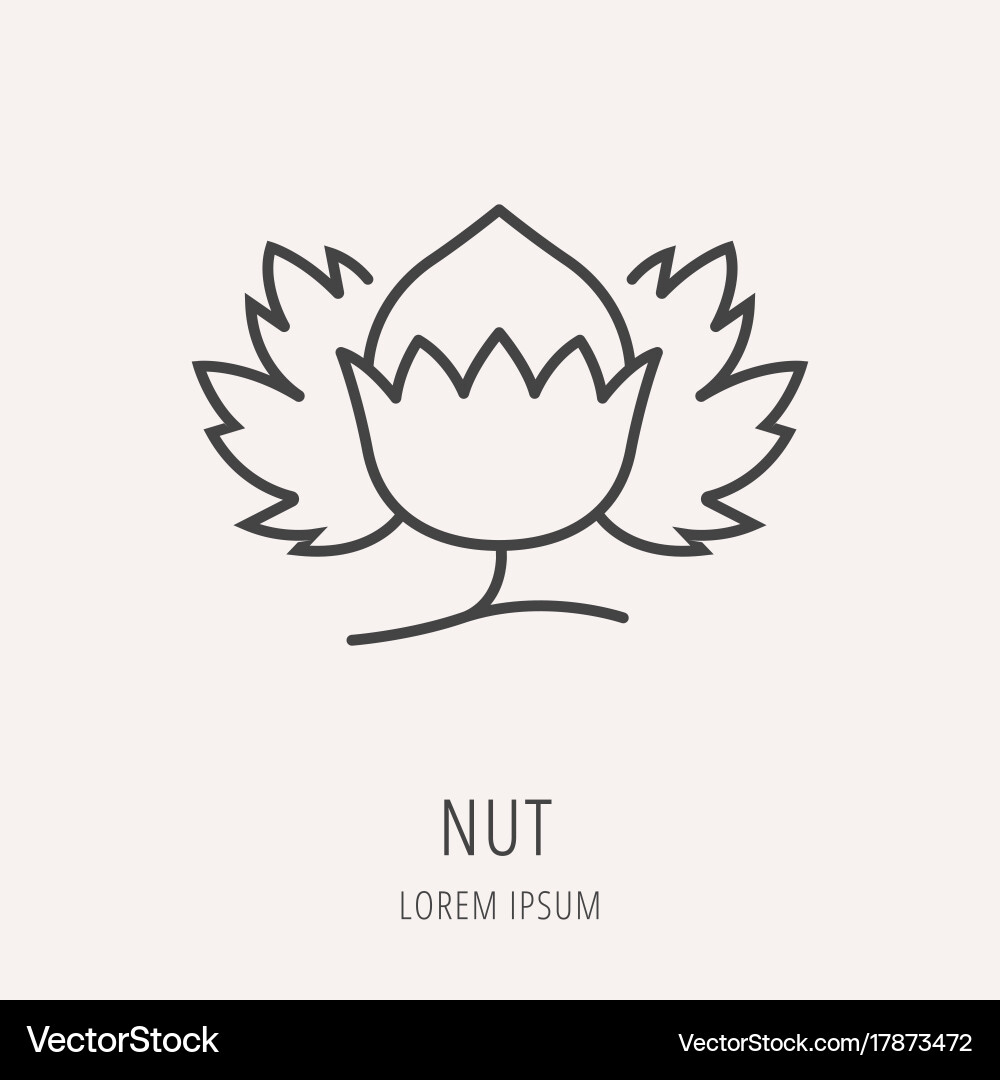 Simple logo template nut Royalty Free Vector Image