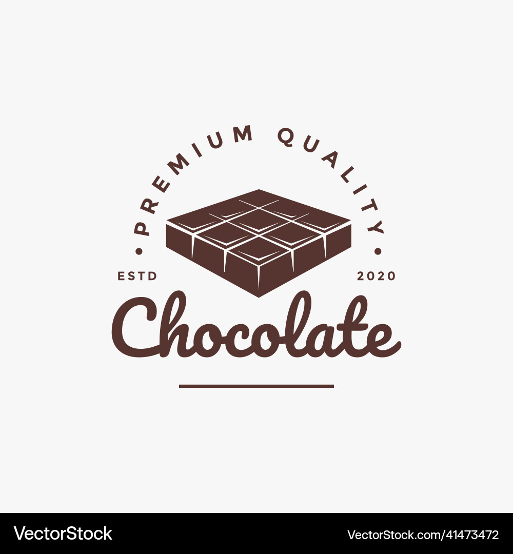 Vintage chocolate logo icon on white background Vector Image