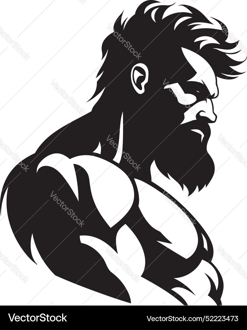 Battletitan iconic hero design musclewarrior Vector Image