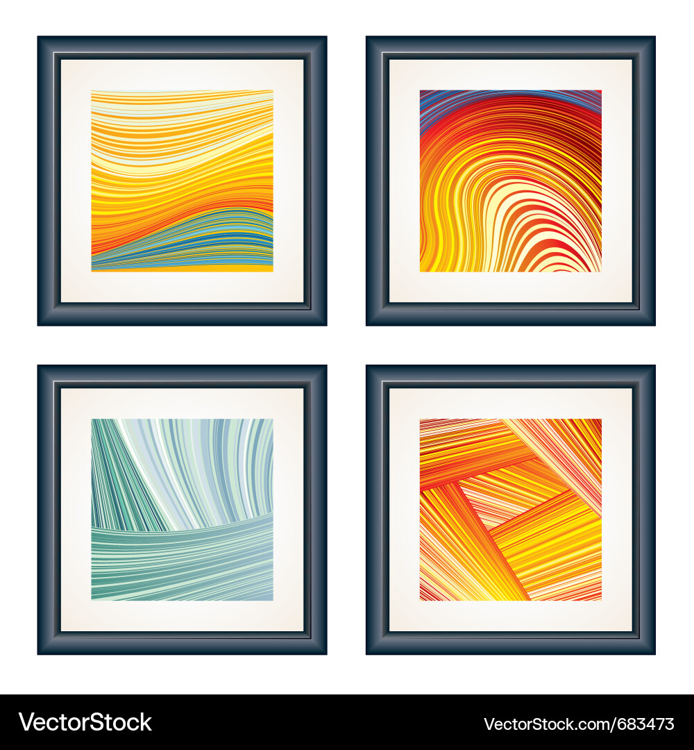 Four abstract artworks Royalty Free Vector Image