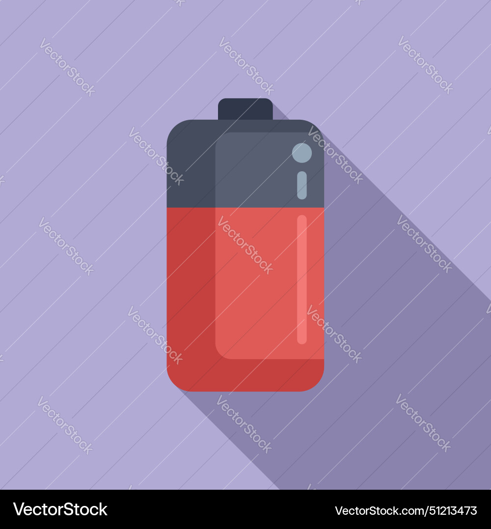 Half bank battery icon flat low electric Vector Image
