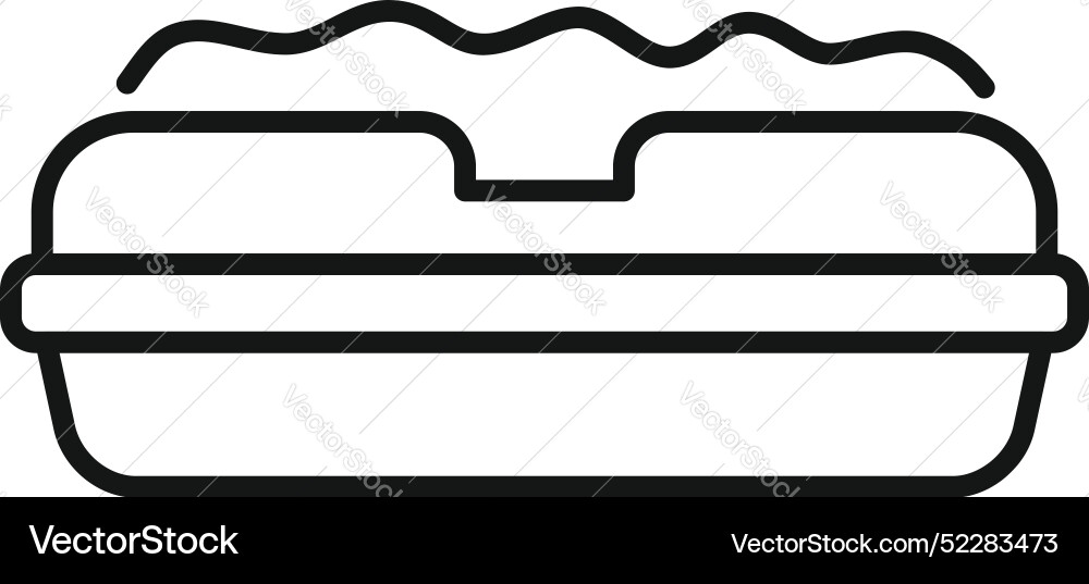 Lunchbox icon takeaway food container Royalty Free Vector